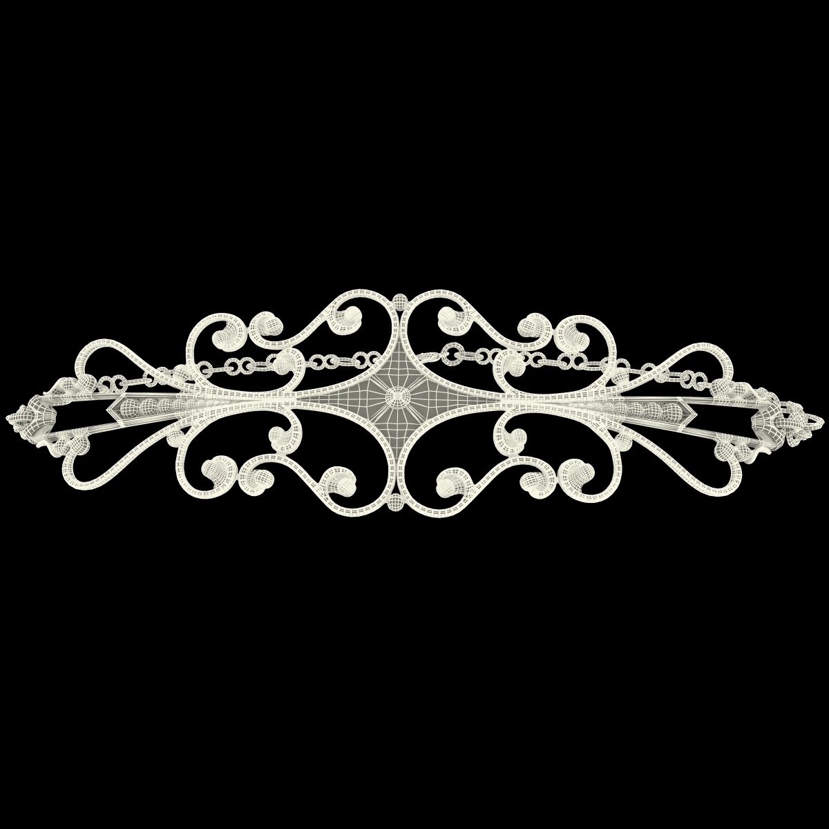 filigree necklace 3d model