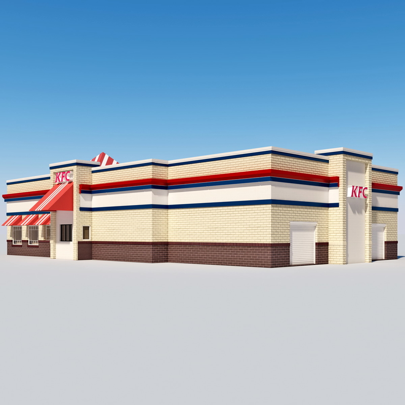 3d kfc restaurant house