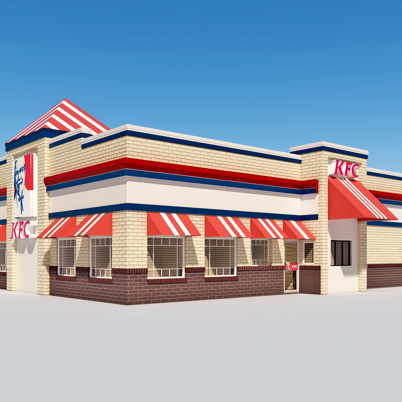 3d kfc restaurant house