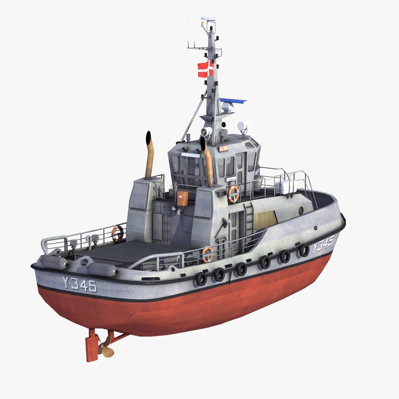 harbor tugboat 3d model