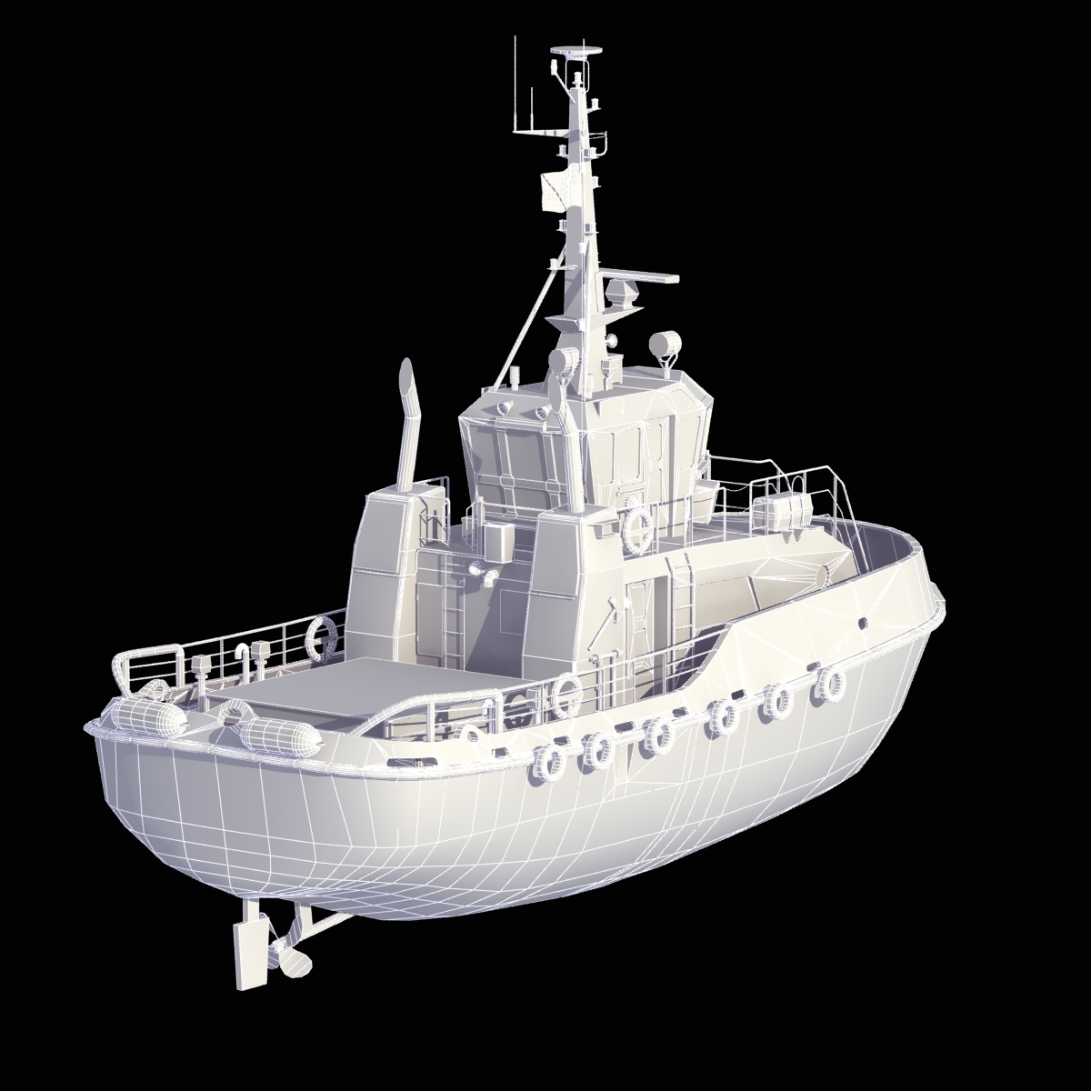harbor tugboat 3d model