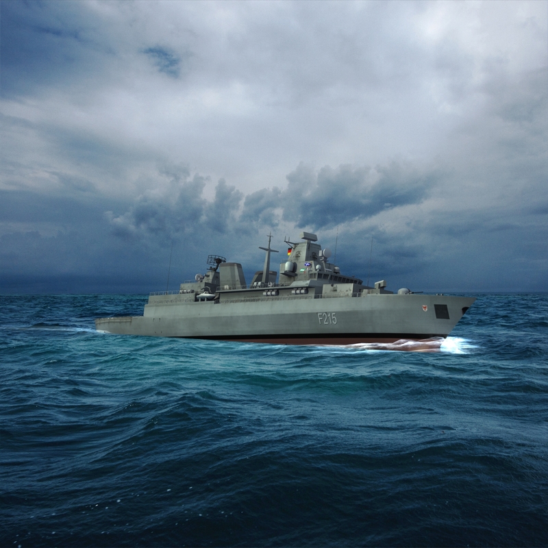 type f123 brandenburg class frigate 3d 3ds
