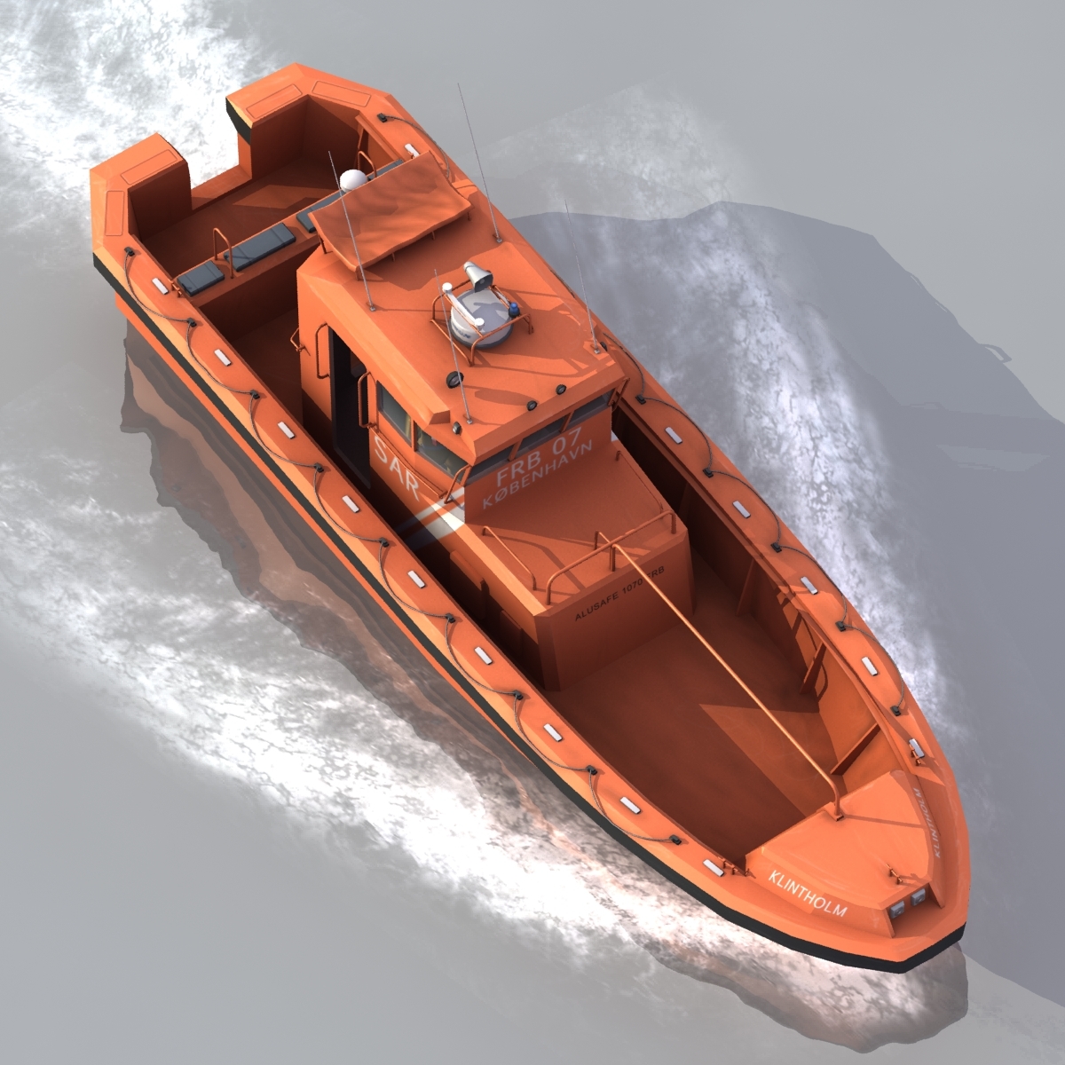 fast rescue boat 3d max