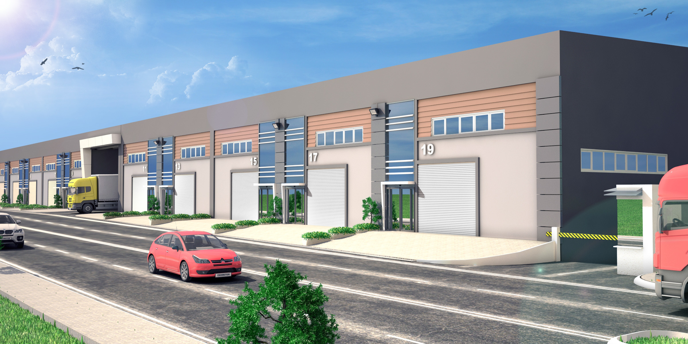 3d model modern wholesale trade center