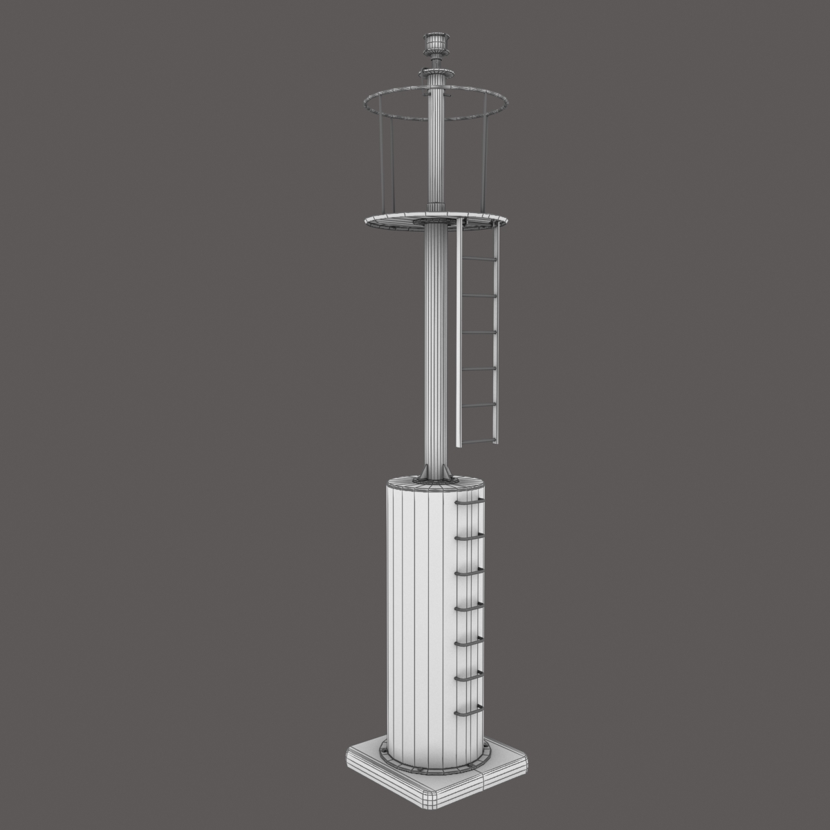 3d harbour beacon model