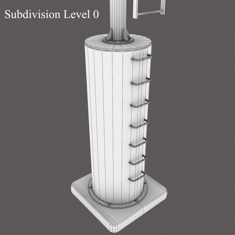 3d harbour beacon model