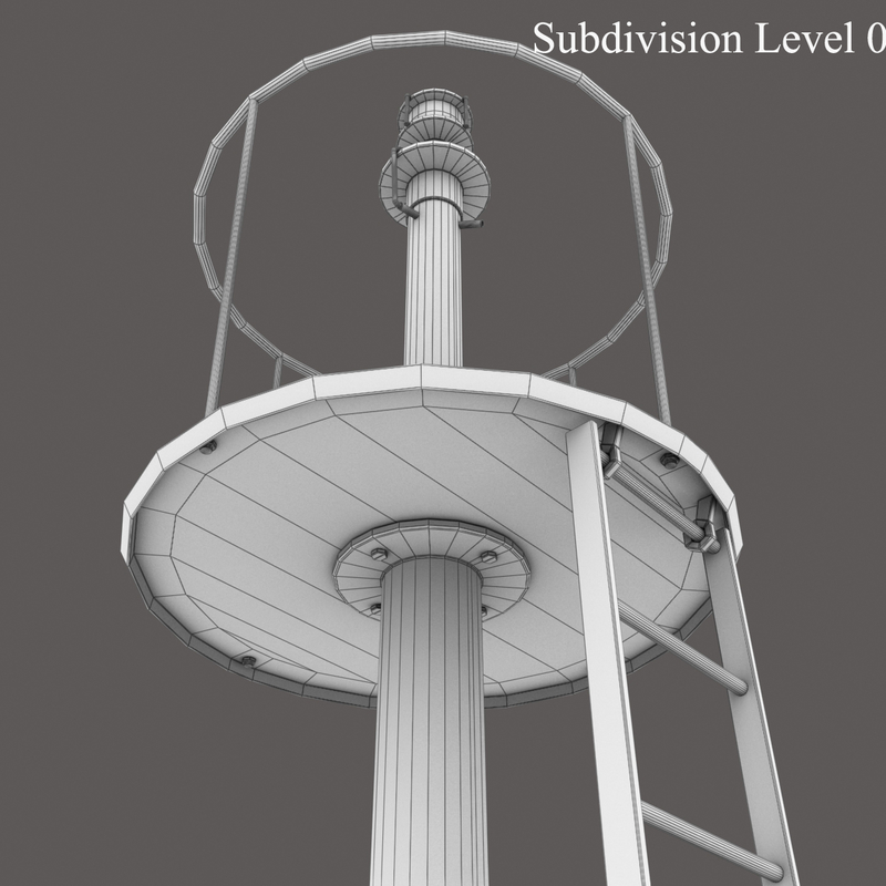 3d harbour beacon model