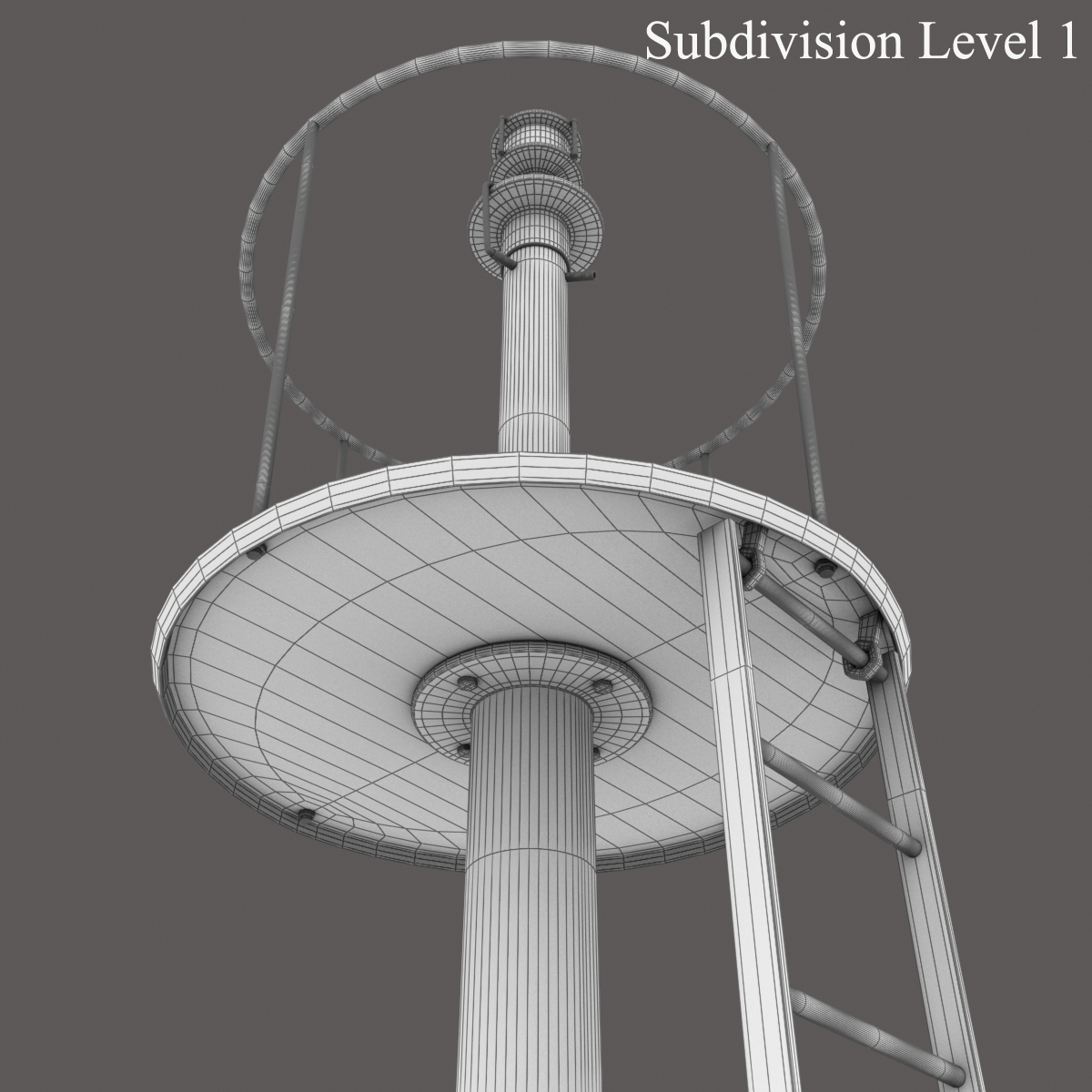 3d harbour beacon model