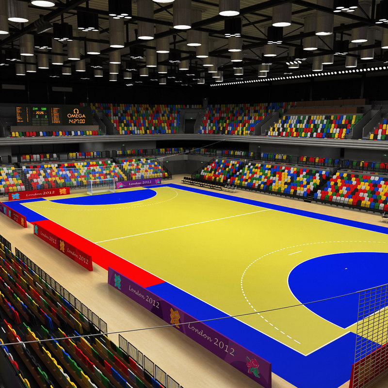 3d handball arena model
