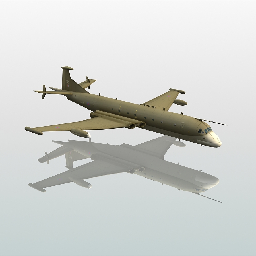 3d hawker siddeley nimrod royal navy model