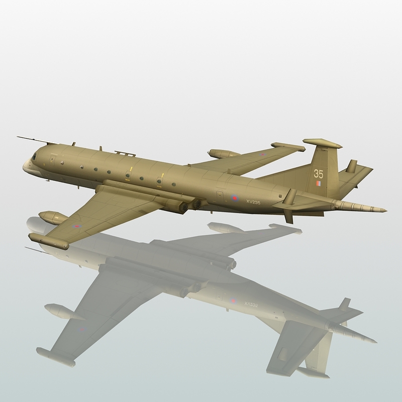 modelo 3d Royal Navy MR2 Hawker Siddeley Nimrod - TurboSquid 811945