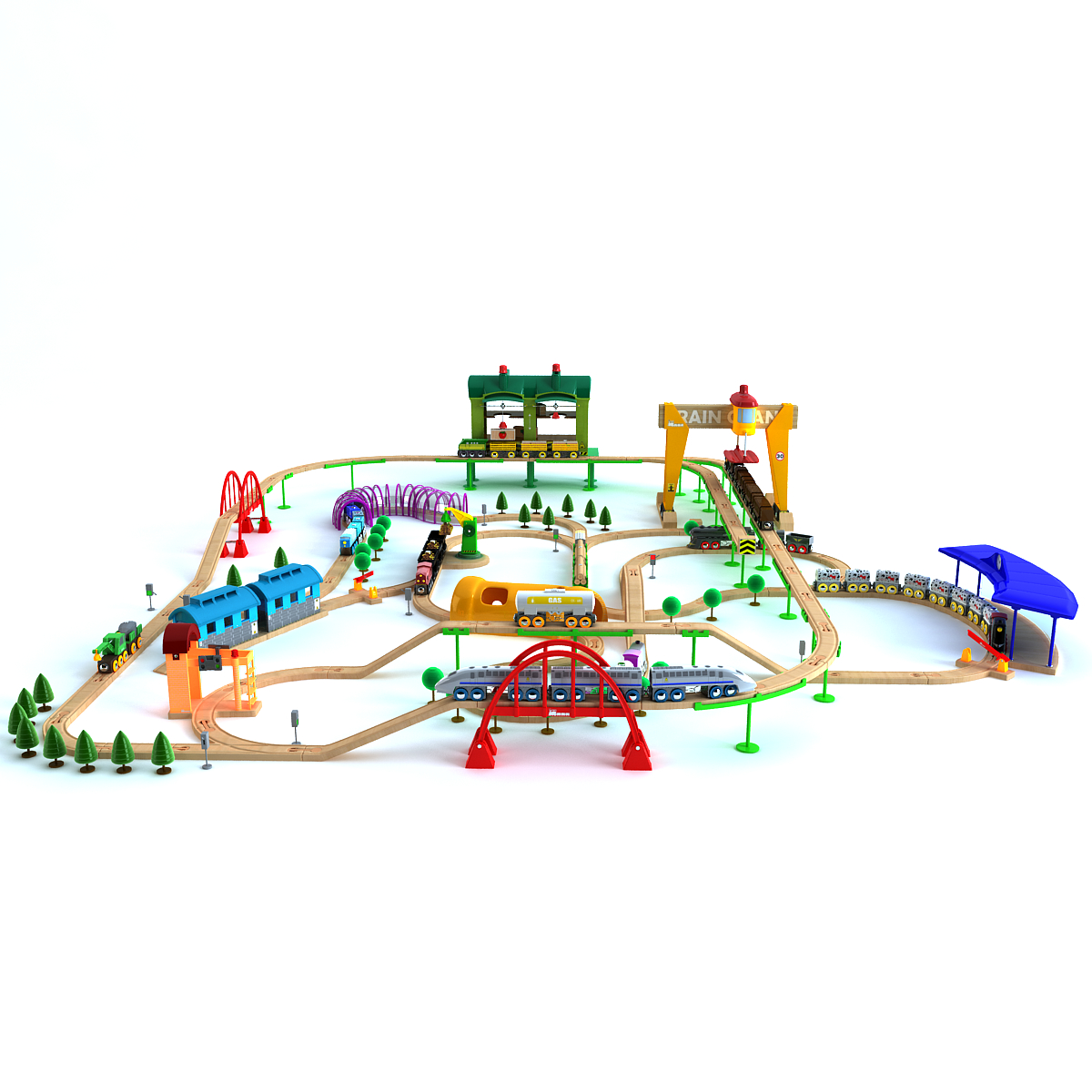 3ds kids train toy set