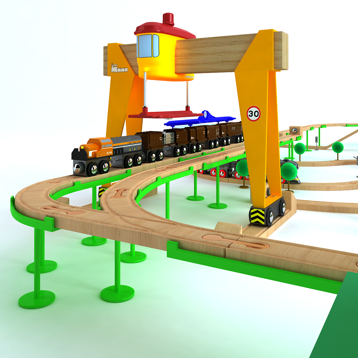 3ds kids train toy set