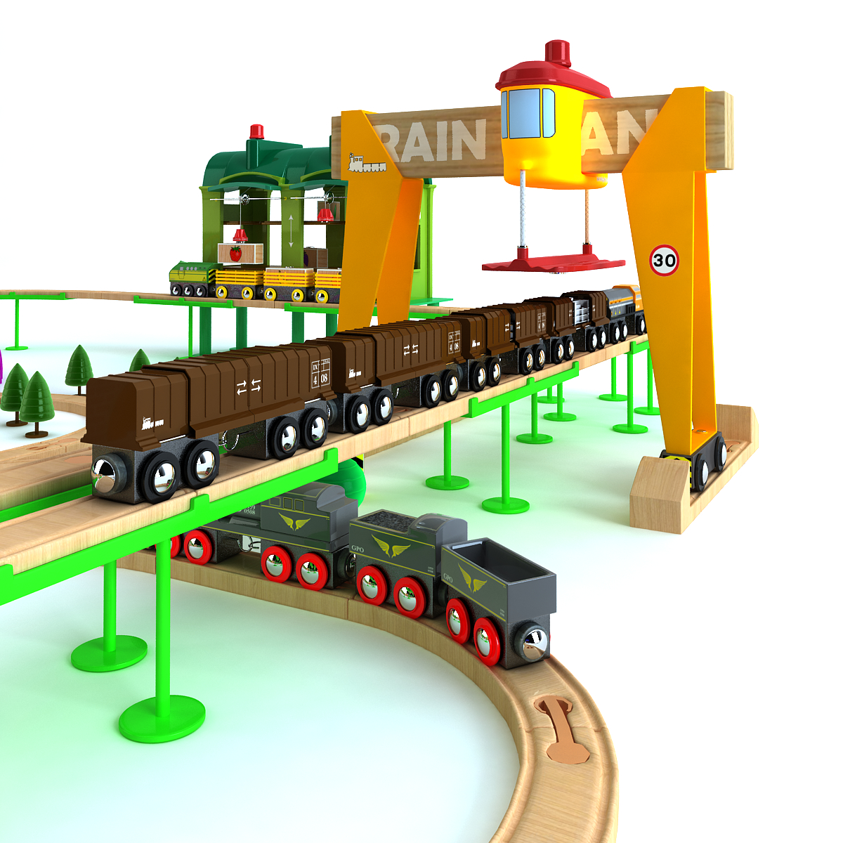 3ds kids train toy set