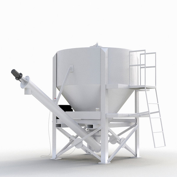 portable cement silos 3d model