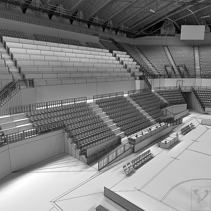 3d model basketball arena