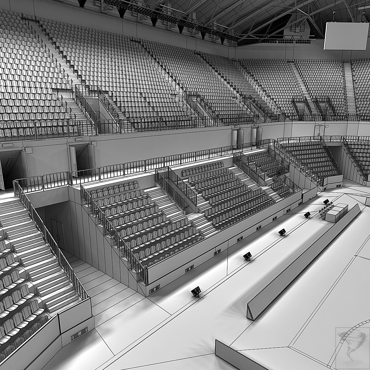 3d model basketball arena