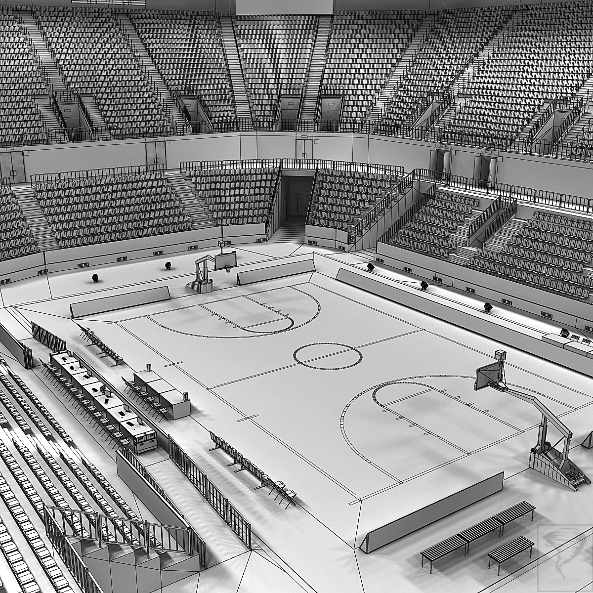 3d model basketball arena