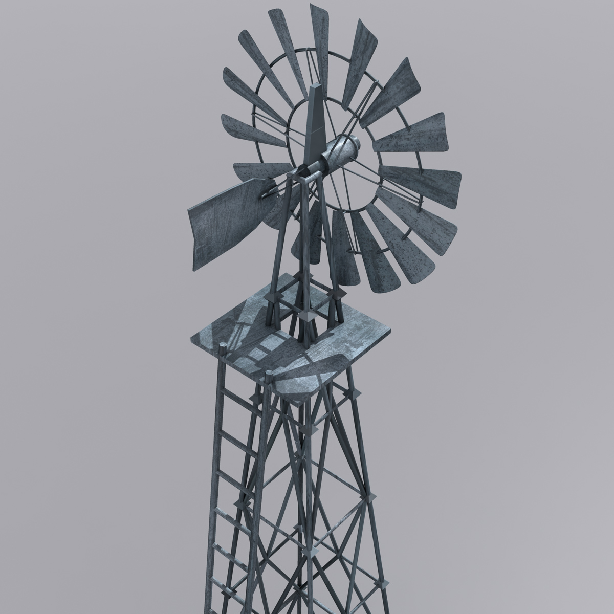 traditional windmill american 3d model