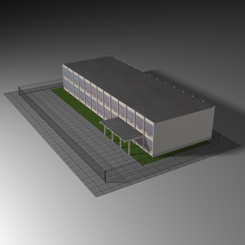 school building 3d model