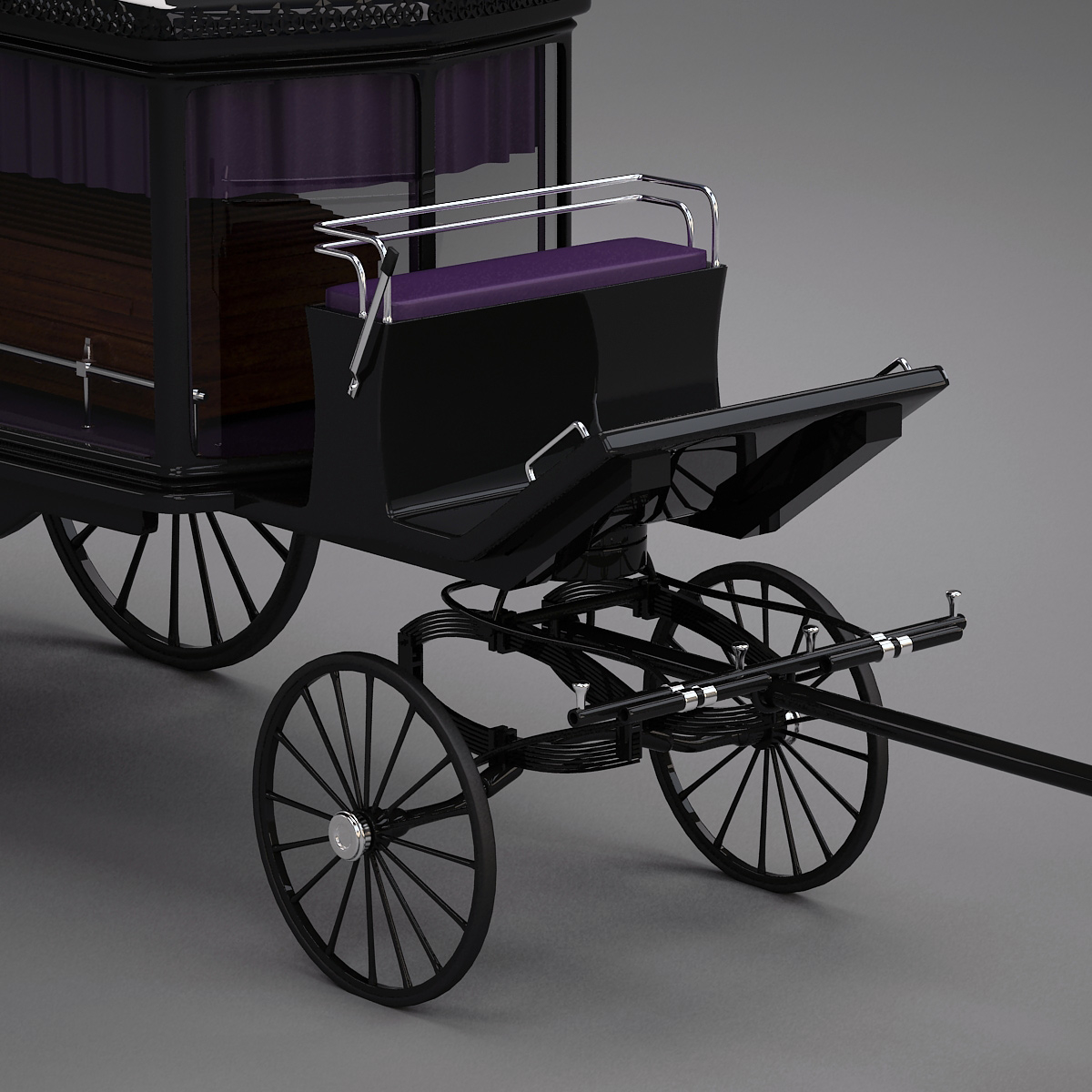 3d hearse coffin model