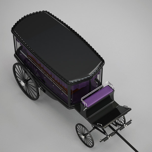 3d hearse coffin model