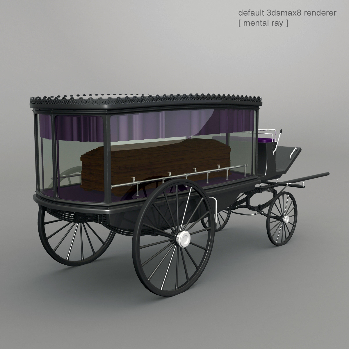 3d hearse coffin model