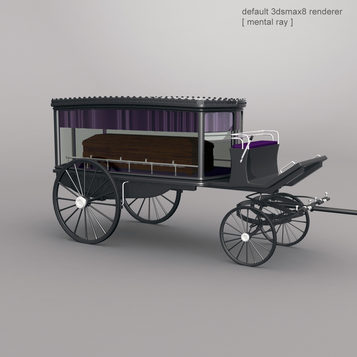 3d hearse coffin model