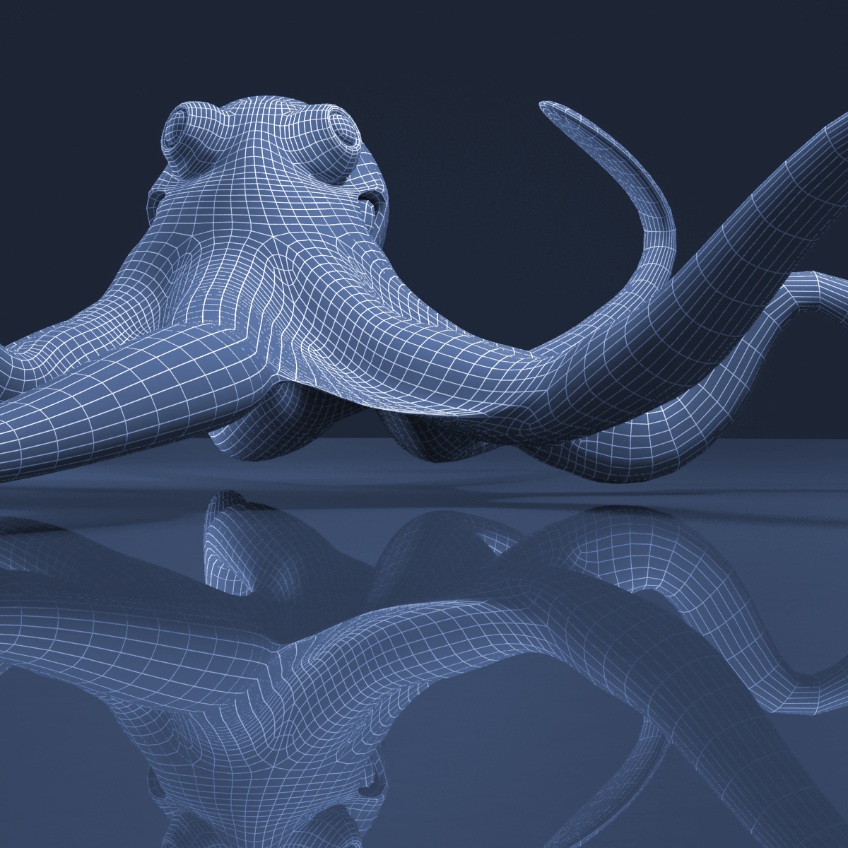 rigged giant pacific octopus 3d model