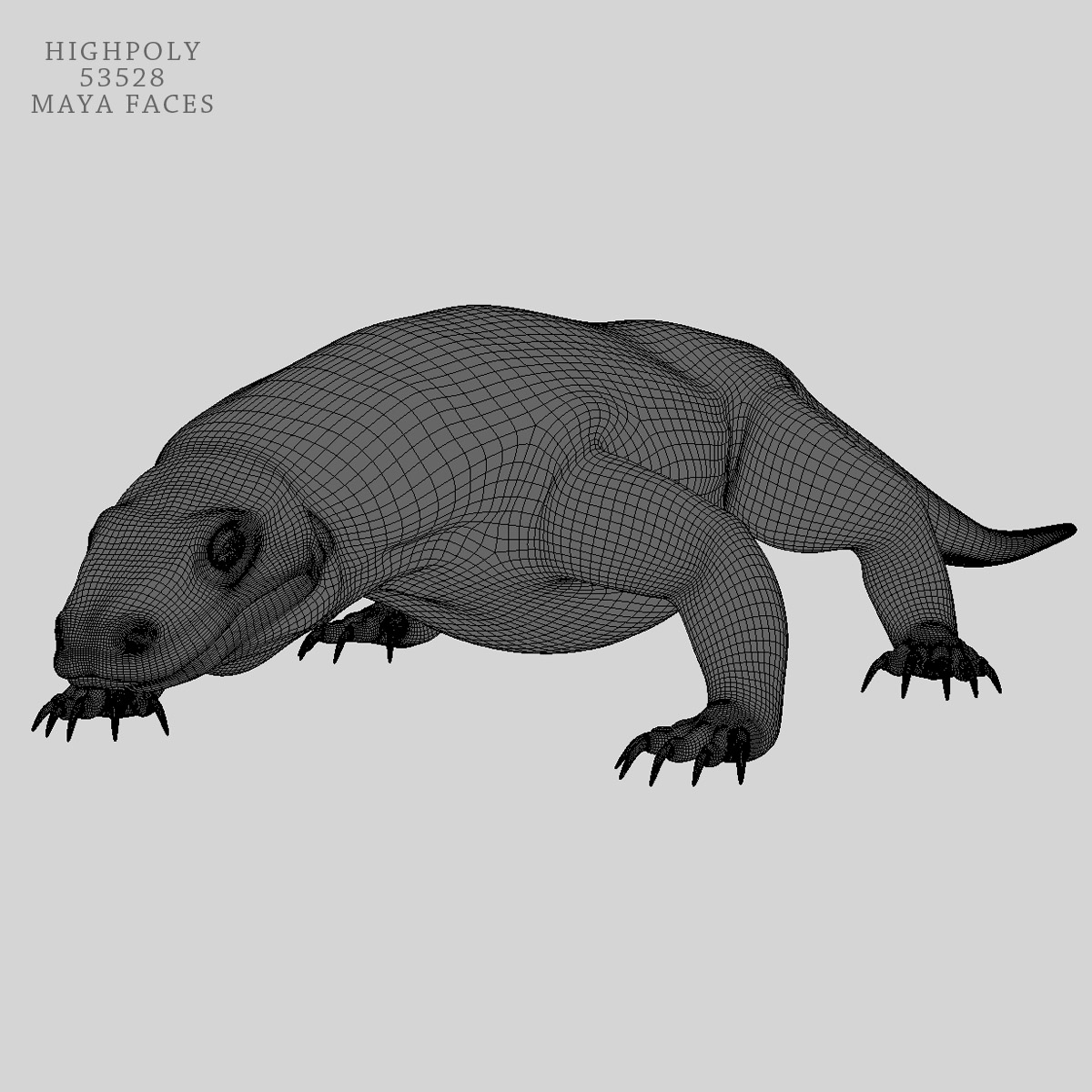 photorealistic komodo dragon 3d model