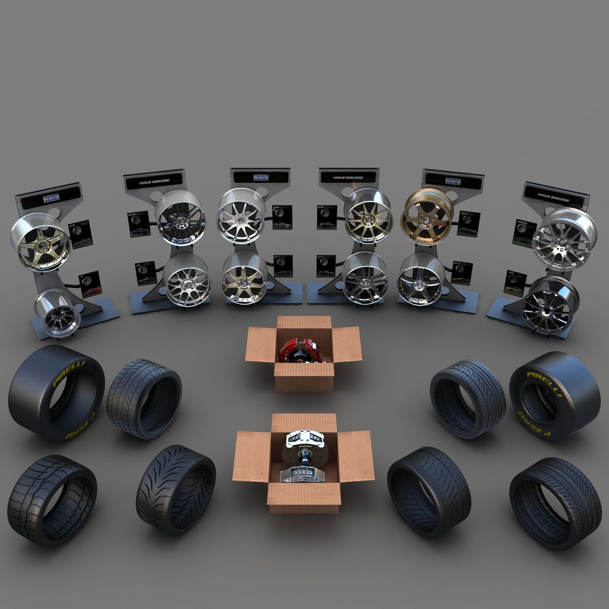wheels rack 3d model