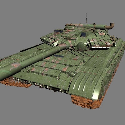 tank armor t-64 3d model