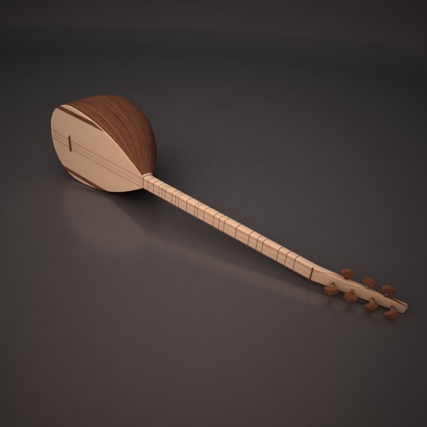 3d saz turkish instrument model