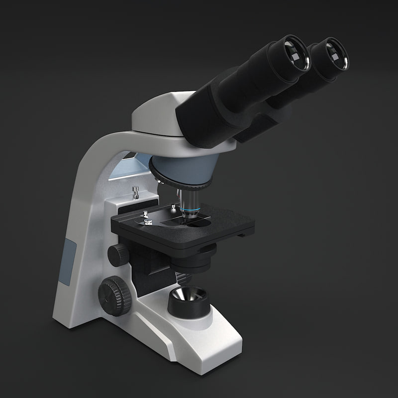 3d model biological microscope micro