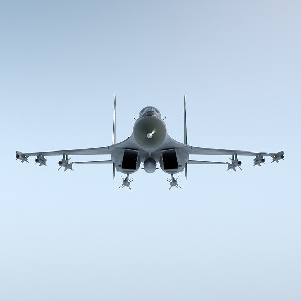 sukhoi su-27 sk flanker 3d model