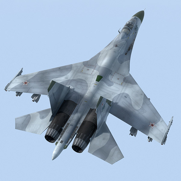 sukhoi su-27 sk flanker 3d model