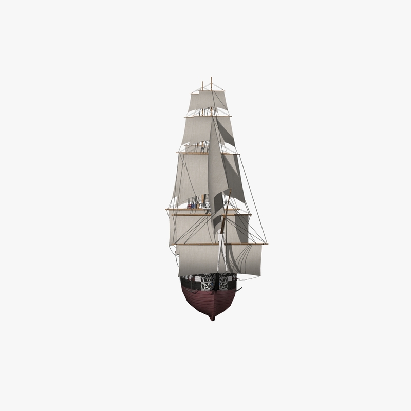 3d model uss constitution