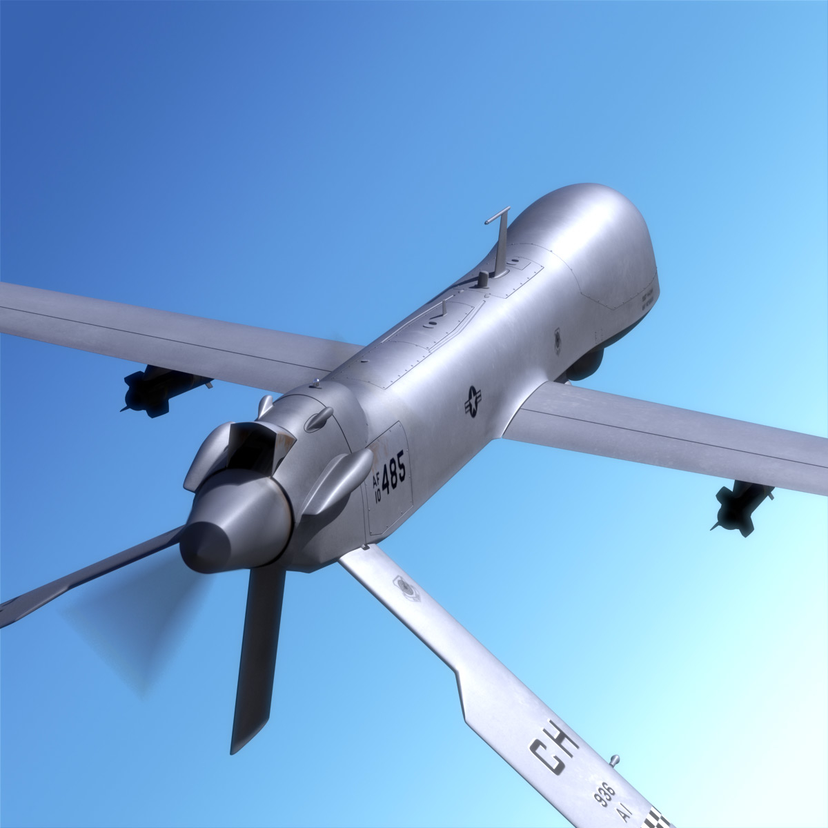 mq-1 predator vehicle 1 3d model
