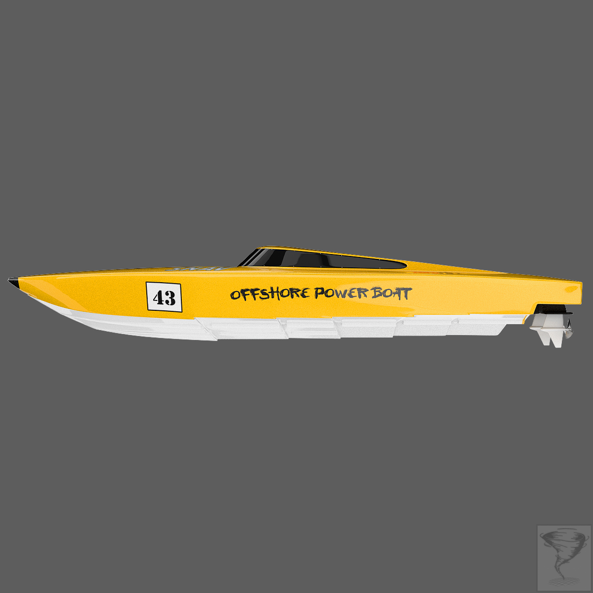 offshore powerboat 3d model
