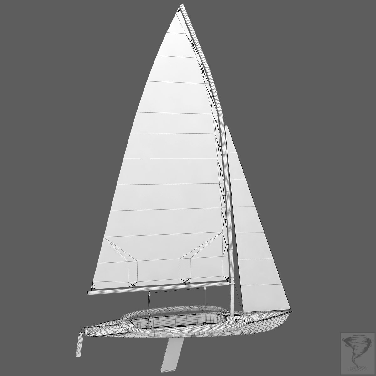 windsurf - 49er boat 3d model