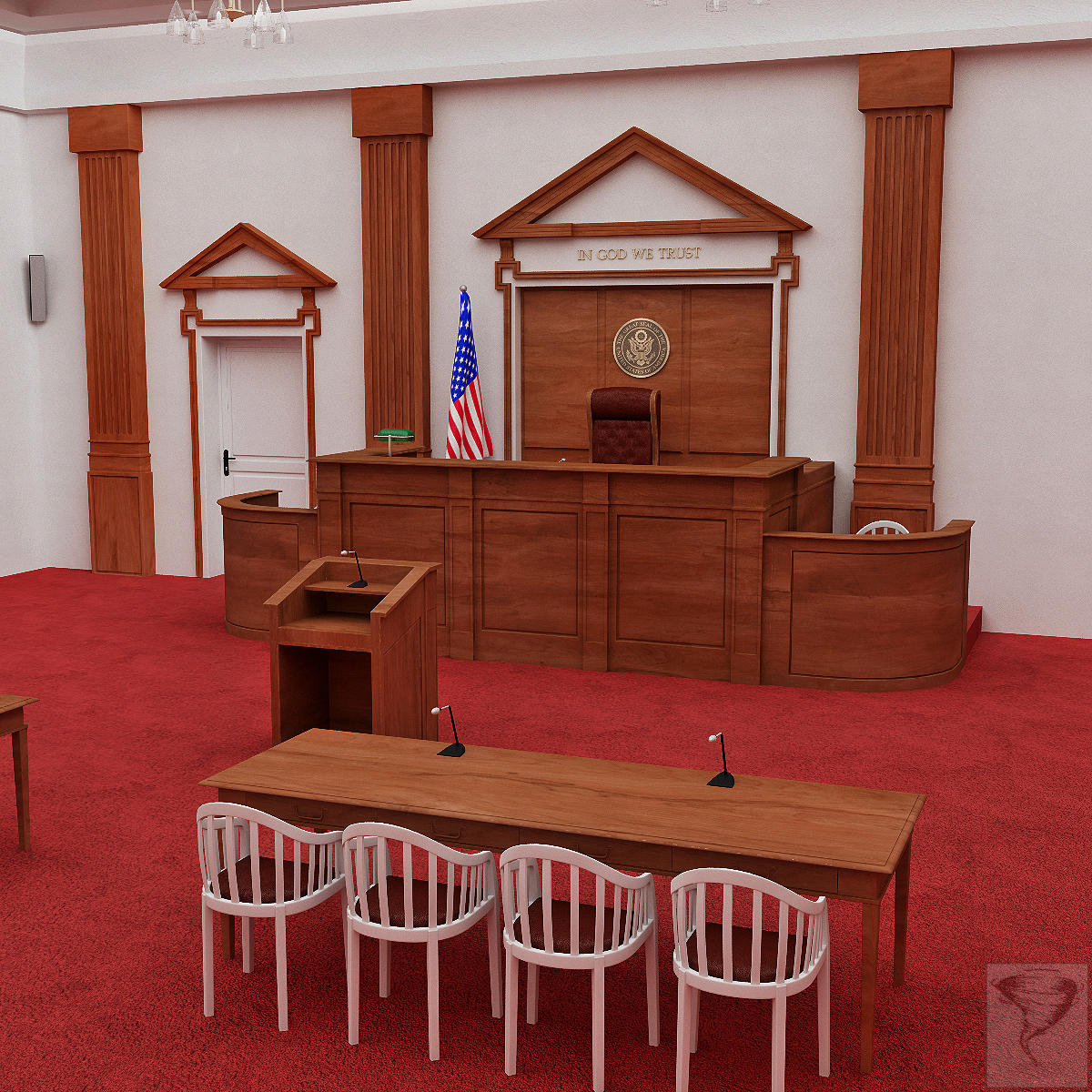 courtroom - 3d model