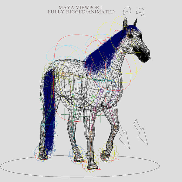 maya realistic horse animation