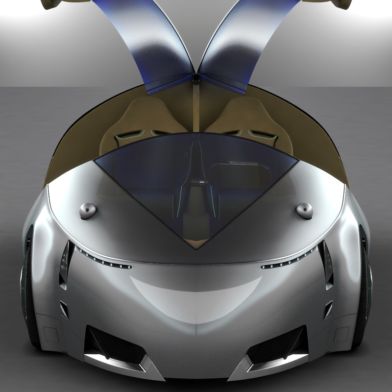 3d model of future sport car