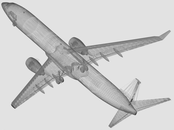 bbj-3 jet b business 3d dxf