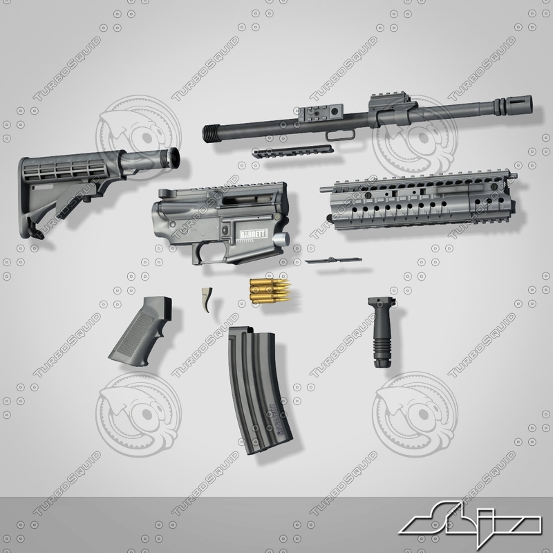 3d barrett rec7 rifle