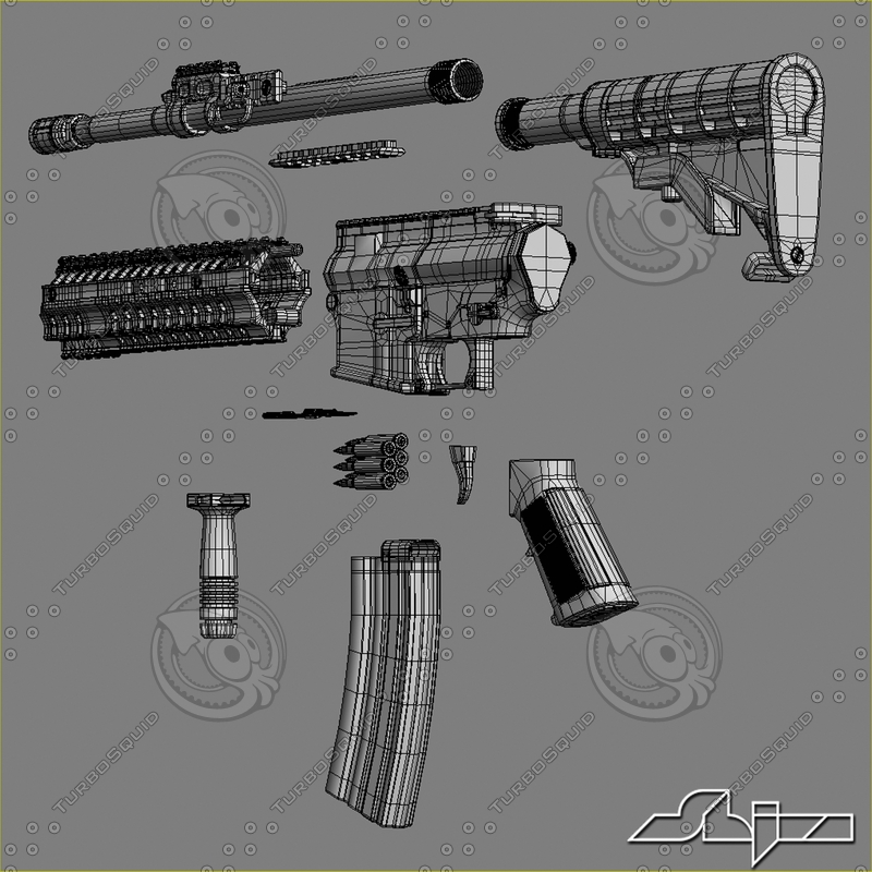 3d barrett rec7 rifle