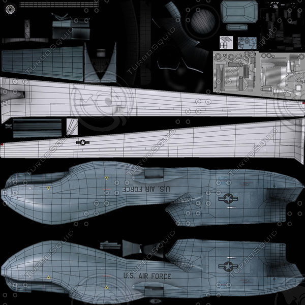 rq-4 global hawk 3d max