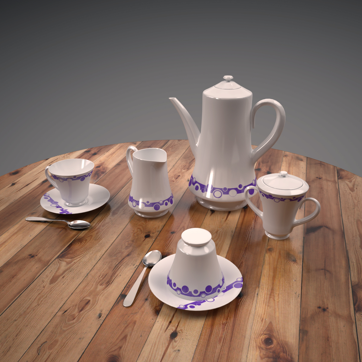 3d tea set