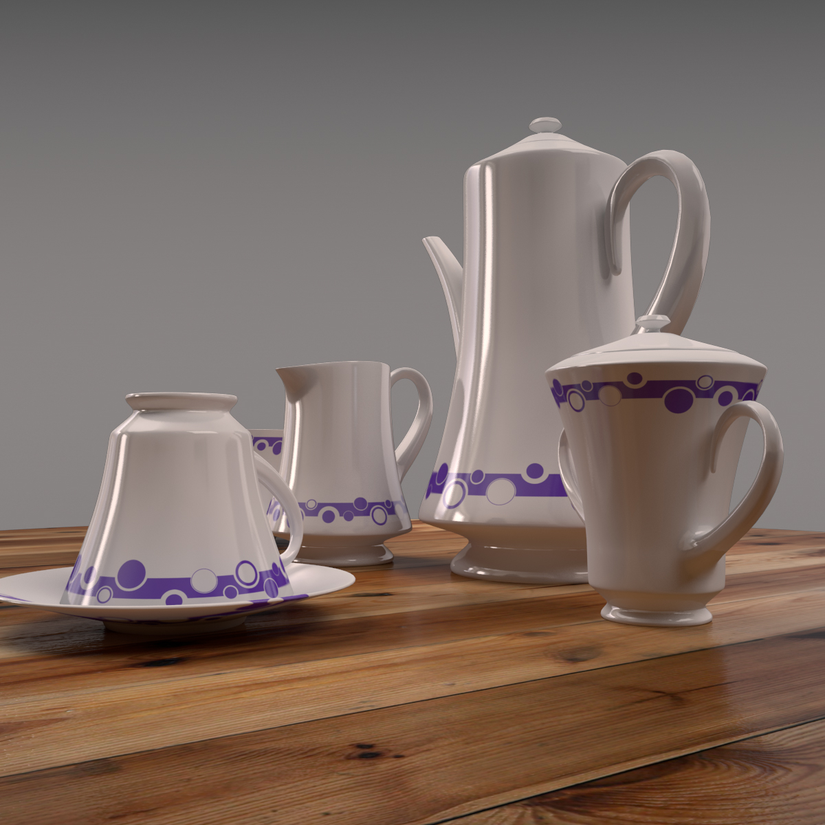 3d tea set
