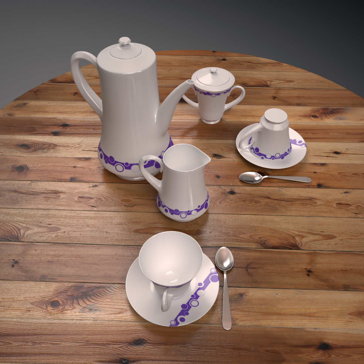 3d tea set